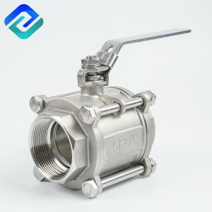 Quality Full Bore API 598 Stainless Steel 3 Ss Ball Valve Npt A216 Ss304 for sale