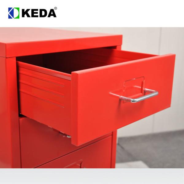 Quality Red 1mm 35Kgs Loading Capacity Office Filing Cabinet for sale
