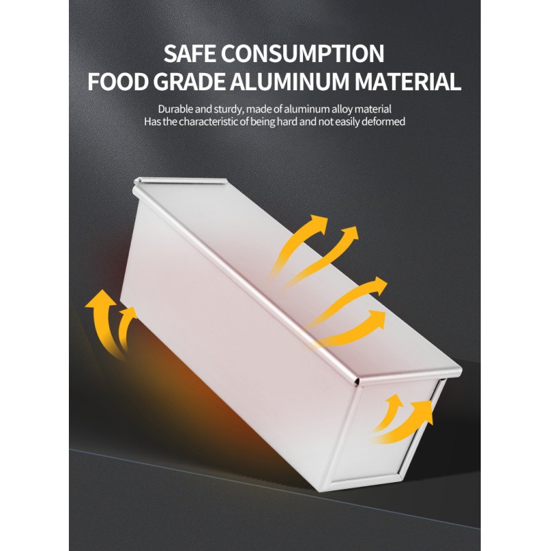 Aluminum Toast Box High Quality Bakery Durable Non-Stick Bread Baking Mould