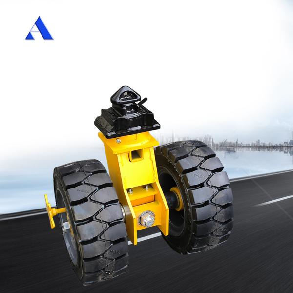 Quality Sturdy and Durable Heavy Duty Molded Rubber Tire Casters for Moving Shipping Container H x L 550 X 500MM for sale