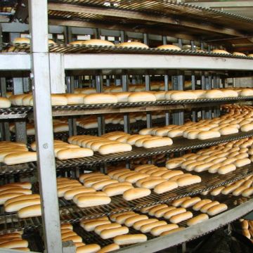 Quality Biscuit / Cookie Spiral Belt Freezer Bread Tortillas Cooling Conveyor With Fan for sale