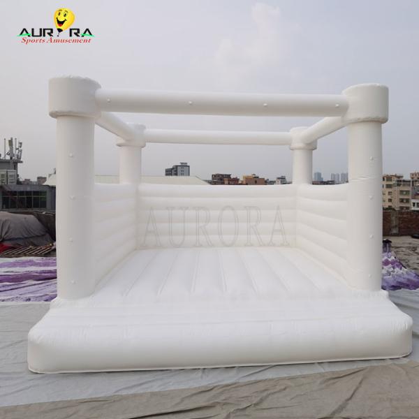 Quality Wedding White Inflatable Bounce House Outdoor Jumping Bouncy Castle for sale