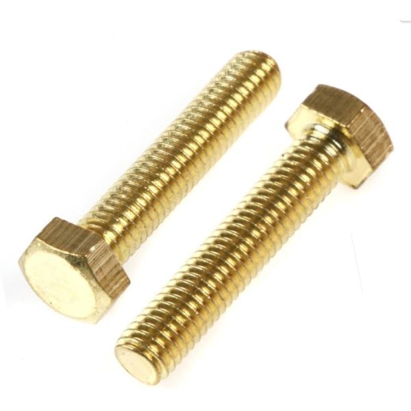 Quality Brass Hex Cap Bolt Copper Fasteners DIN933 DIN931 Hex Bolt With Stock for sale