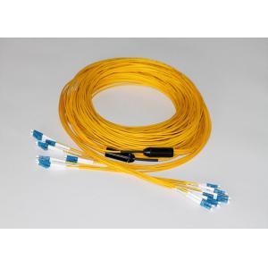 Quality LC UPC To LC UPC Fiber Optic Breakout Cable Singlemode 12 Cores 9 125um PVC for sale