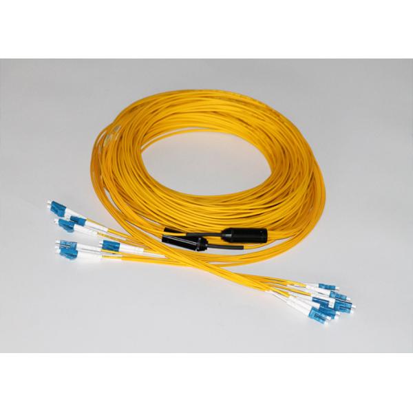 Quality LC UPC To LC UPC Fiber Optic Breakout Cable Singlemode 12 Cores 9 125um PVC Sheath for sale