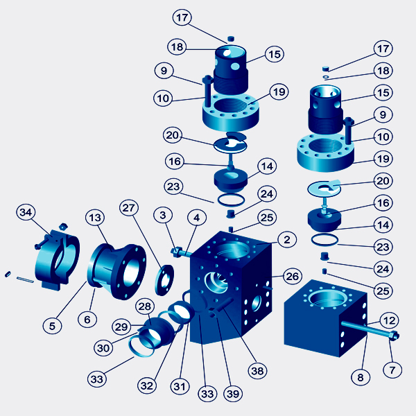 Quality 12-P-160 National Mud Pump Fluid End Module and Accessories for sale