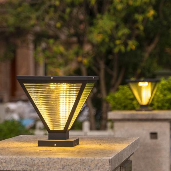 Quality Durable Led Solar Powered Pillar Light Waterproof Electric Lamp Post for Outdoor for sale