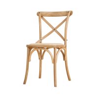 Quality Restaurant and Hotel Solid Wood Woven Cross Back Chair in Modern Nordic Style for sale