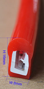 led neon tube light size