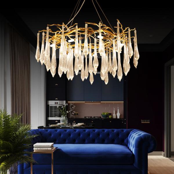 Quality Water Droplet Chandelier High End Pendant Lights AC220V 5m2 -35m2 for sale