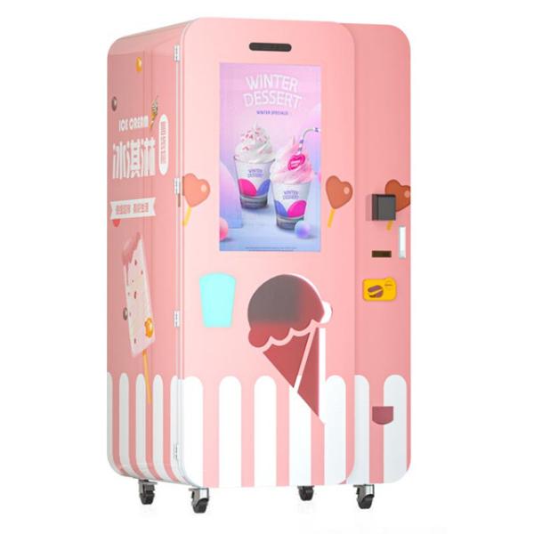 Quality 100 Cups Capacity Soft Ice-Cream Vending Machine Automatic Ice Cream Vending Machine for sale