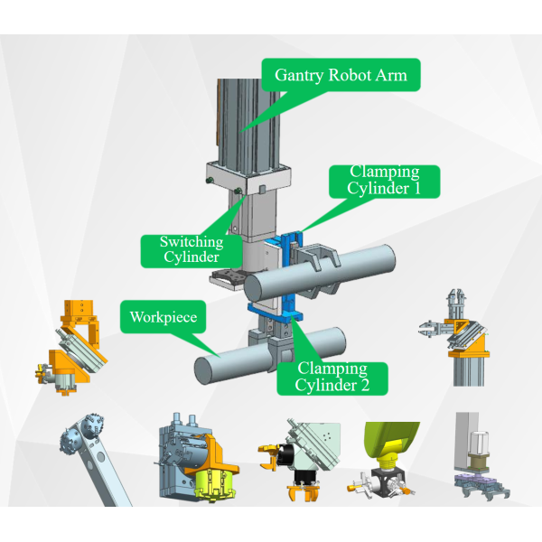Quality 1-to-2 Gantry Robot CNC Lathe Automatic Production Line High Efficiency for sale
