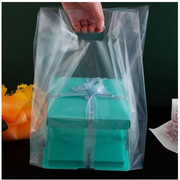 Quality Plastic Material Structure Custom Size Accepted Tote Bag for Salad Baking for sale