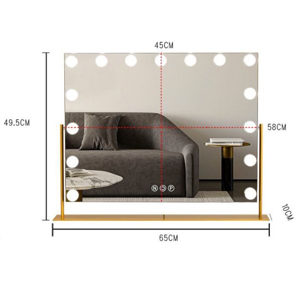 Quality Custom Tabletop Vanity Rechargeable Mirror Light LED for sale
