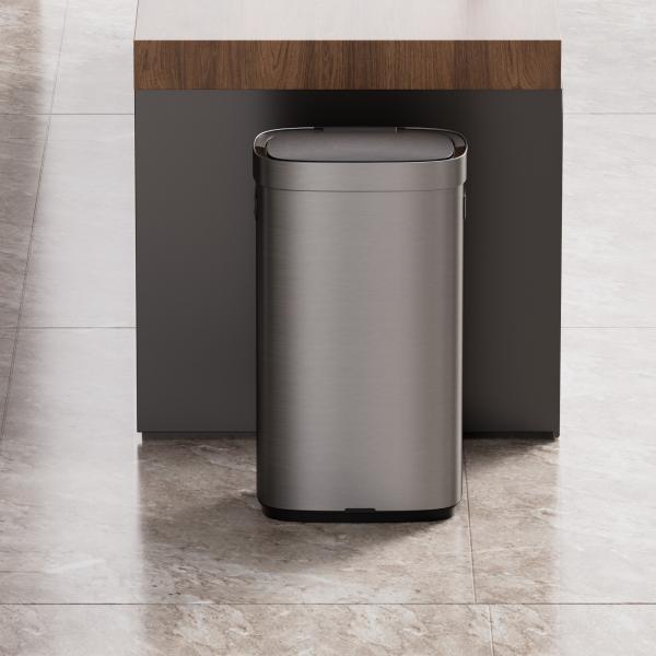 Quality Eco-Friendly 80L Stainless Steel Smart Sensor Trash Bin for Touchless Waste Disposal in Sustainable Office and Kitchen for sale