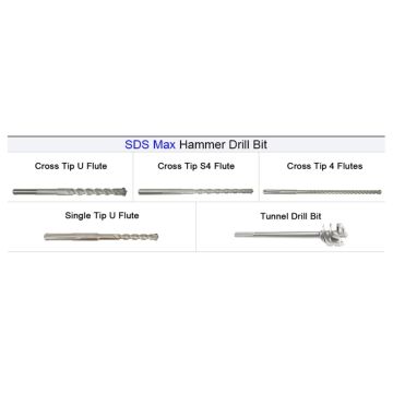 Quality Sandblasted SDS MAX Hammer Drill Bit for Concrete Cross Tipped for sale