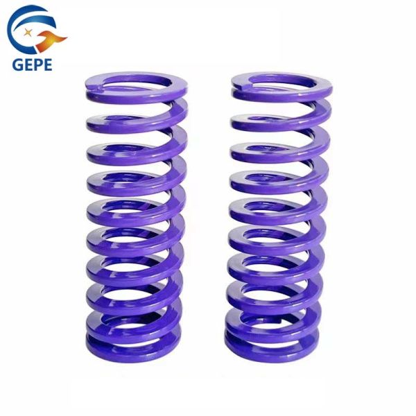 Quality GEPE 55CrSi Purple Coil Compression Springs , High Strength Flat Rectangular Spring for sale
