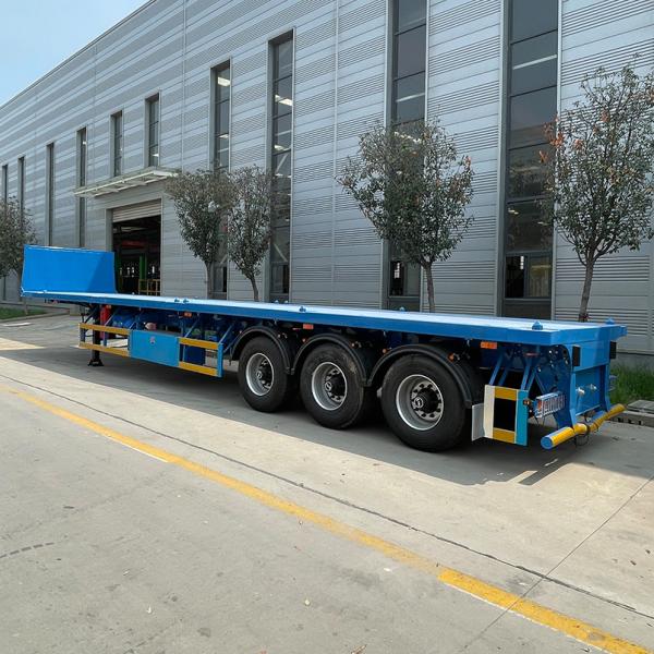 Quality Good Condition Semi-Trailer 20 Ton 30 Ton Flatbed Trailer with Flat Deck Trailer for sale