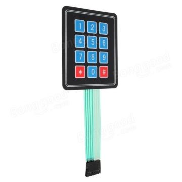 Quality Custom 4x3 Array 12 Keys Matrix Membrane Switches Keypads With Embossed Metal for sale