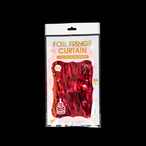 Quality Plastic Colorful Tassel Red Foil Backdrop Adds Fun To Celebrations Birthday Curtain Foil for sale