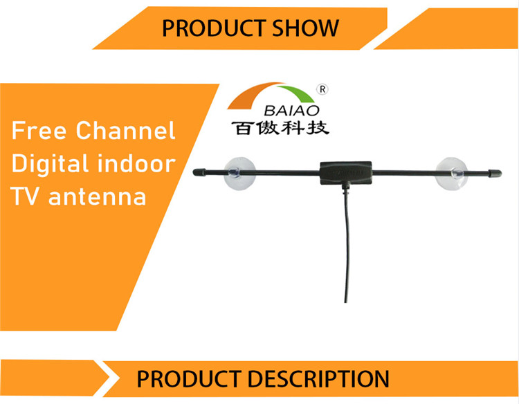 Baiao Home Car Window Digital Vhf Uhf Portable Tv Indoor Antena Caravana