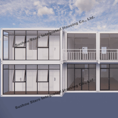 Quality Customized Pre Built Modular Homes , Two Story Container House With Toilets for sale