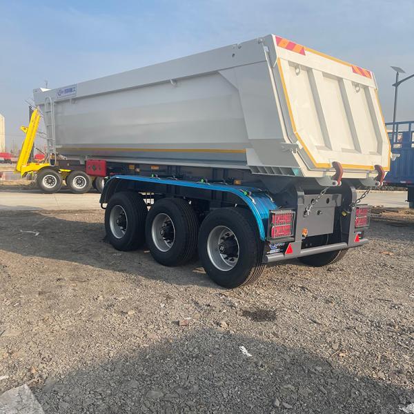 Quality Hydraulic Tipper Dumping Tipping End Dump Semi Trailers 120T Max Payload Air for sale