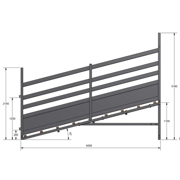 Quality Custom Leveled Livestock Loading Ramp Plans Hardwood Timber Floor for sale