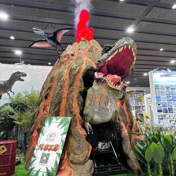 Quality Amusement Park Real Size Animatronic Realistic Dinosaur Model for Theme Park for sale