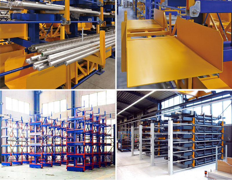Cantilever Racking Roll Out Cassette Rack For Long Products