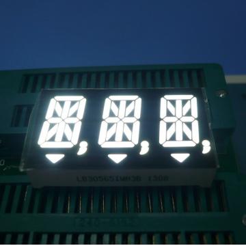 Quality Anode Ultra Amber 14 Segment Alphanumeric Display 14.2mm Cathode Polarity for sale