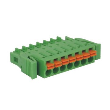 Quality RD235-5.08 Electrical PCB Spring Terminal Block 6 Pins For Wire Connecting for sale