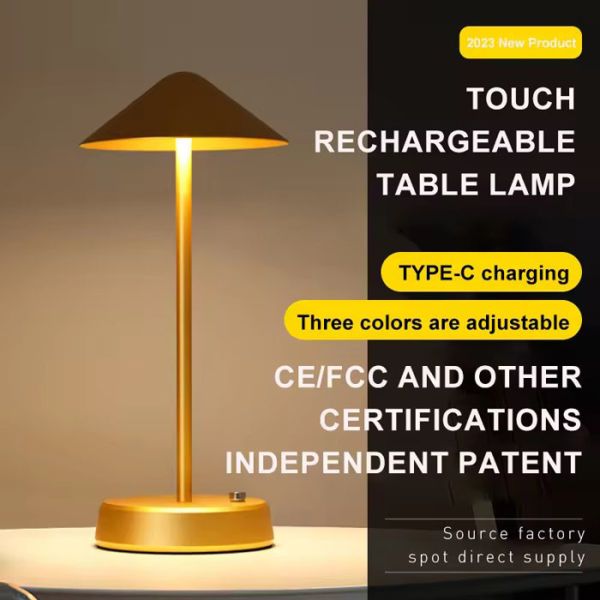 Quality Three Tone Light LED Desktop Lamp With Usb Rechargeable Lithium Ion Battery for sale