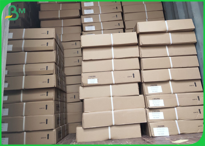 Eco - Friendly 100m 150m High Whiteness CAD Plotter Paper For Inkjet Printing