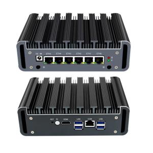 Quality 3865U 3867U Firewall PC , Industrial Fanless Mini Pc 6 Gigabit LAN DDR4 RAM for sale