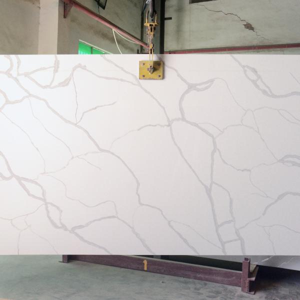 Quality High Density Calacatta White 3000*1400 Quartz Kitchen Countertops for sale