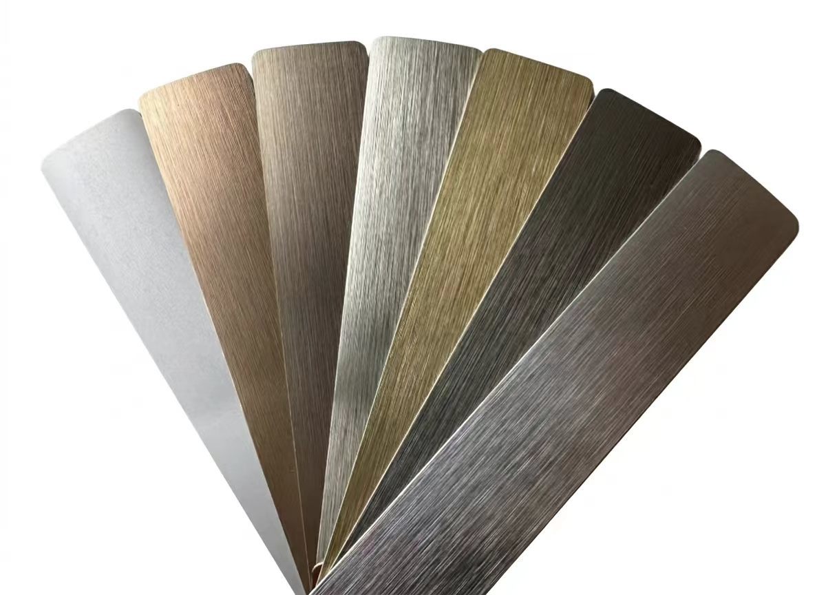 Quality Silver Brushed Aluminium Metallic Customized PVC Edge Banding for sale