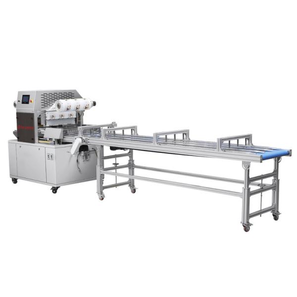 Quality 4KW Continuous Automatic Vacuum Food Tray Sealer Machine In MAP Plastic Tray for sale