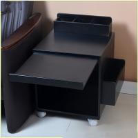 Quality Multifunction Black Movable Wheels E1 MDF Solid Wood Coffee Tables for sale