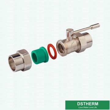 Quality Brass And Ppr Double Union Ball Valve With Strong Cover Water Control High Flow for sale