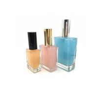 Quality 100ml Refillable Glass Perfume Bottle , Custom Color Refillable Glass Scent for sale