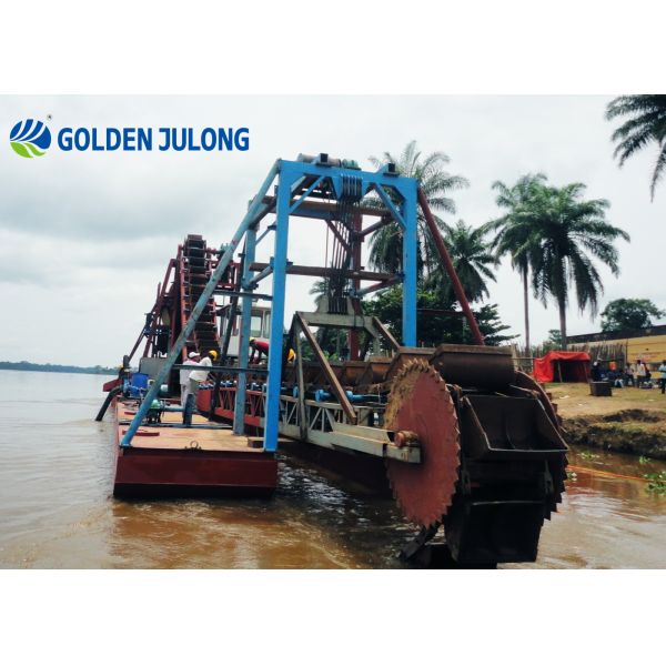 Quality Julong Professional Customized Bucket Chain Sand Dredger For Gold Mining for sale