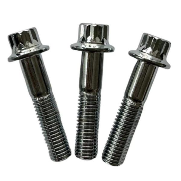 Quality Performance M8 x1.25x 32MM Titanium Flange Bolt for Racing Car Black/Green/Natural Finish Customized for sale