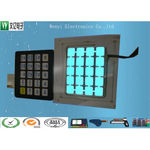 Quality Green And Blue Backlight Light Flat Membrane Panel Switch F150 Overlay 10000 for sale