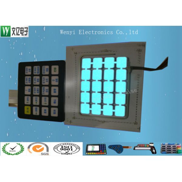 Quality Green And Blue Backlight Light Flat Membrane Panel Switch F150 Overlay 10000 Hours Lifetime for sale