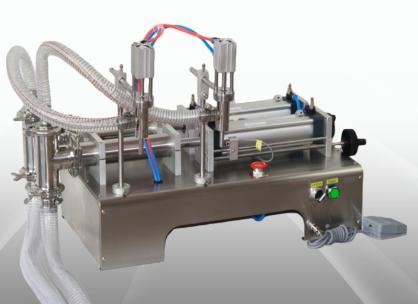 Quality Double Head 2500ml 75KG Semi Automatic Liquid Filling Machine Water Bottle for sale