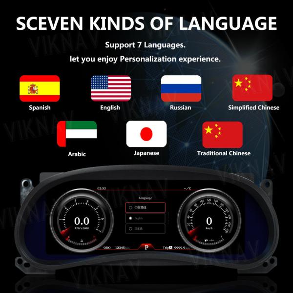 Quality Digital Cluster Linux Screen Car Dashboard For Jeep Wrangler 2011-2017 for sale
