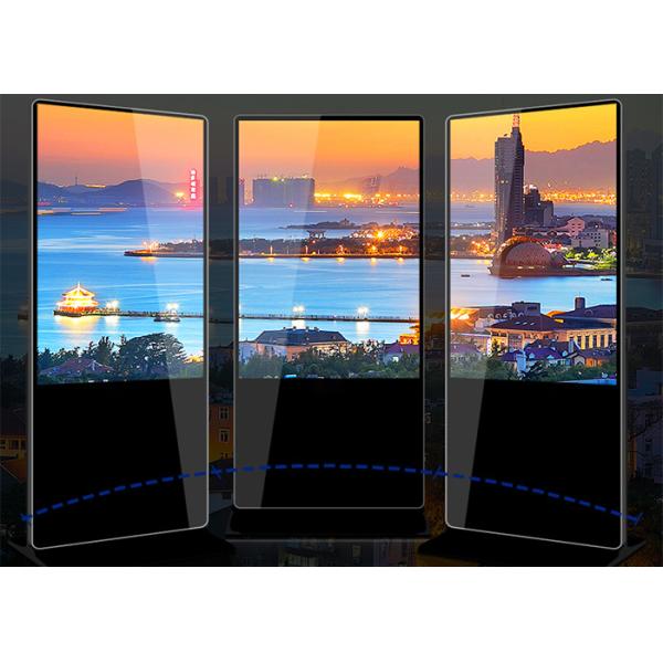 Quality 65" Indoor Digital Advertising Display , Floor Standing LCD Advertising Player for sale