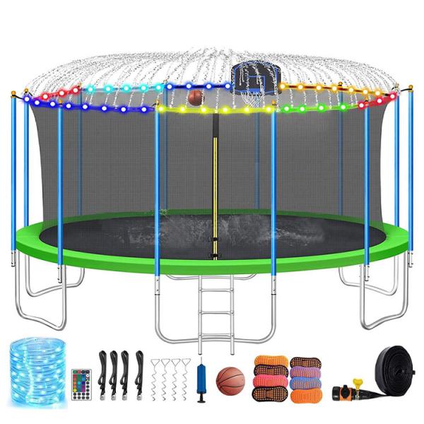 Quality Outdoor Park Round 10FT Fitness Jumping Trampoline with Safety Net and Custom Logo for sale