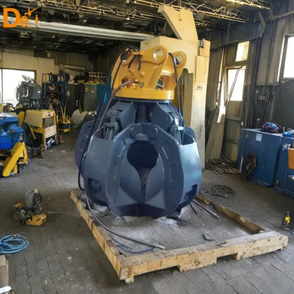 Quality Rotatable Orange Peel Grab Excavator Attachments Hydraulic Grapple With 4 Or 5 Claws for sale